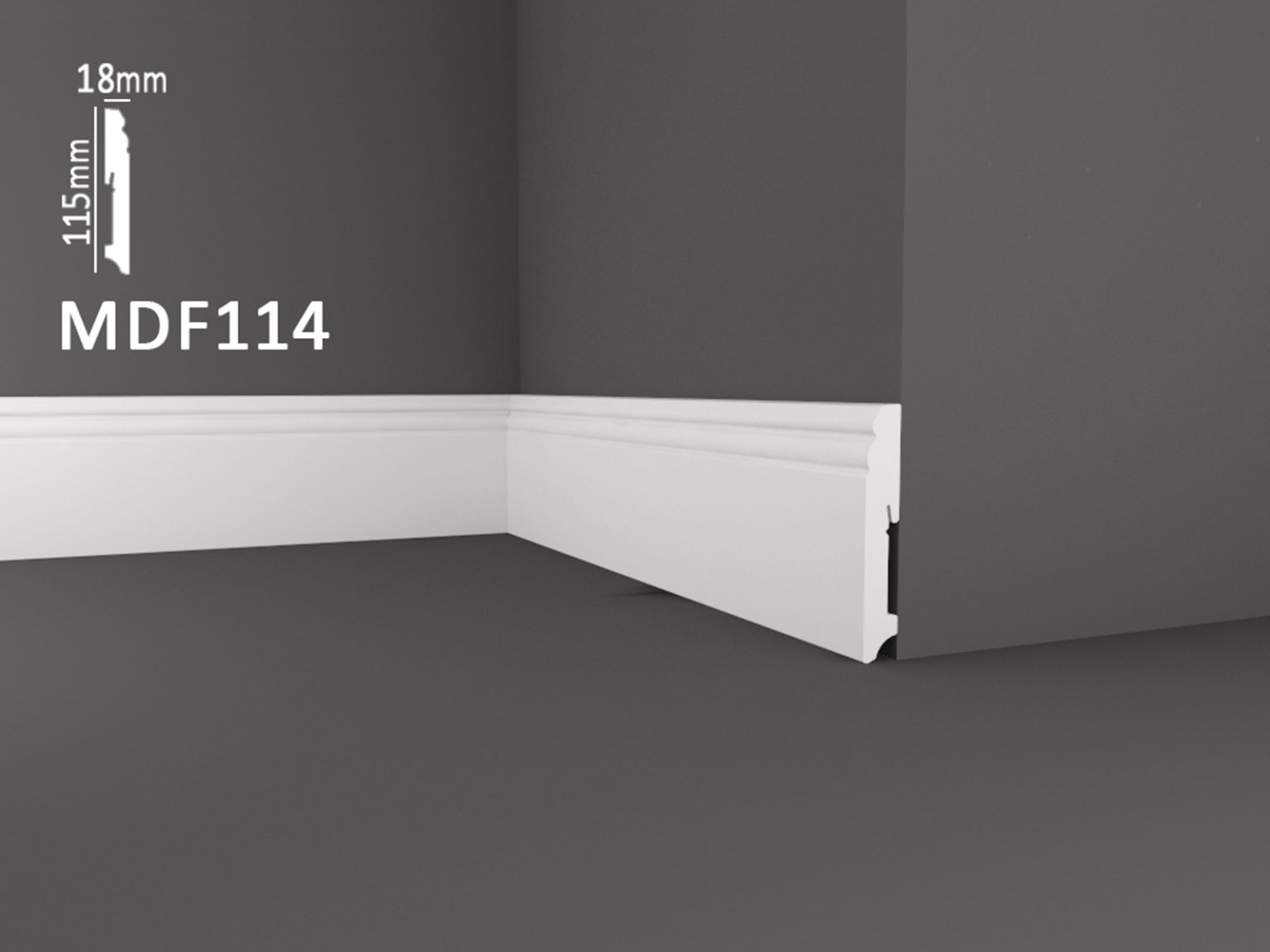 Bojene medijapan lajsne MDF114 | Podne lajsne